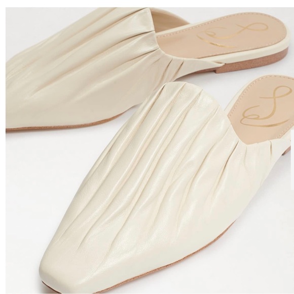 Sam Edelman | Shoes | Sam Edelman Ivory Leather Mule Sandals | Poshmark